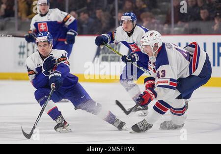 December 28, 2022, Moncton, NB, Canada: USA's goaltender Kaidan Mbereko ...