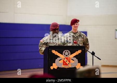 1st Sgt. Travis Stoddard, Bravo Battery 1st Sgt., takes charge of ...