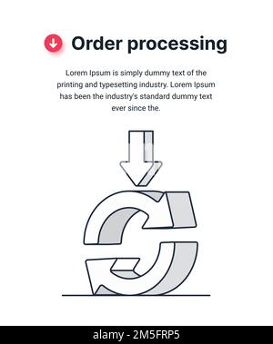 E-Commerce order processing isolated cartoon vector illustrations Stock ...