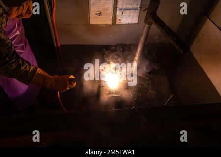 U.S. Marine Corps Maj. Peter Shelton, the air operations officer ...