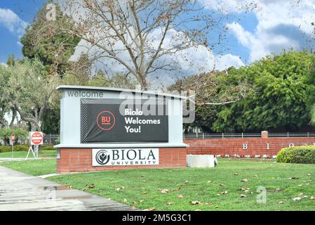LA MIRADA, CALIFORNIA - 28 DEC 2022: Biola University was founded in ...