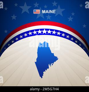 Maine map vector background Stock Vector Image & Art - Alamy