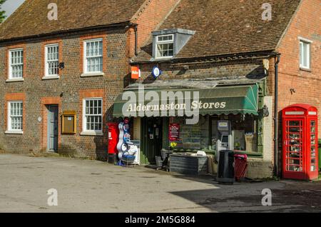 Aldermaston, UK - October 27, 2021: Sunny view of the historic Hind's ...