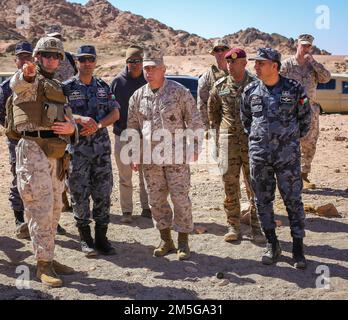 U.S. Marine Corps Col. Farrell J. Sullivan, right, commanding officer ...