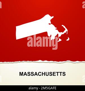 Massachusetts map vector background Stock Vector Image & Art - Alamy
