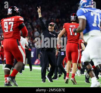 Texas Tech head coach Joey McGuire in the second half of an NCAA ...