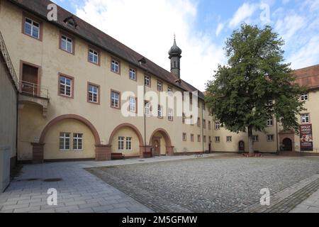 Inner courtyard of the baroque Fuerstenberg Castle in Wolfach, Ortenau ...
