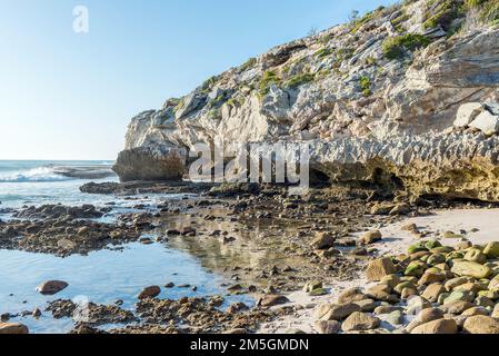 Back entrance to the Waenhuiskrans Cave near Arniston in the Western ...