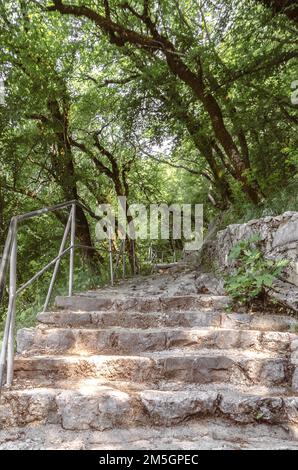 Stone Stairs Climbing to Ostrog Monastery, Montenegro Stock Photo - Alamy