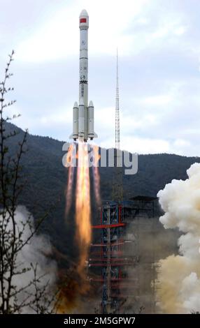 Long March-3B carrier rocket carrying two satellites of BeiDou ...