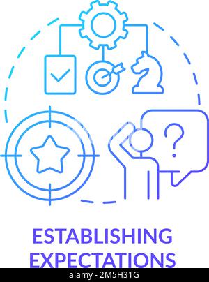 Expectations blue gradient concept icon Stock Vector Image & Art - Alamy
