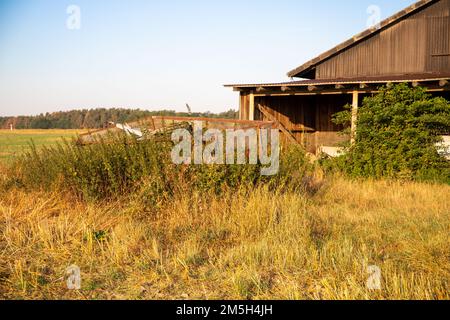old overgrown barn overgrown with plants. High quality photo Stock ...