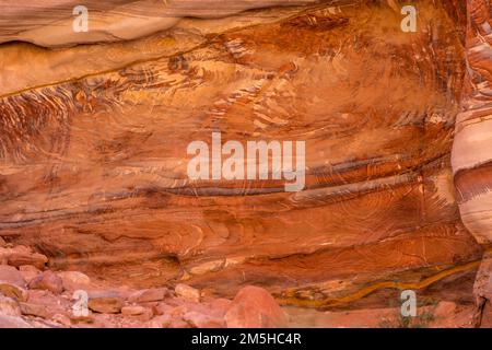 Multi-colored sandstone rock and mineral layers in ancient tombs of ...