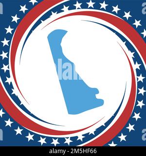 Vintage label with map of Delaware, vector Stock Vector Image & Art - Alamy