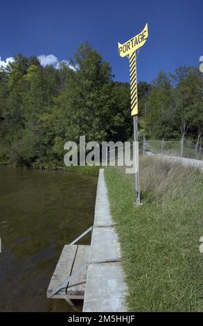 River Road Scenic Byway - Cooke Dam. The red brick of the Cooke ...