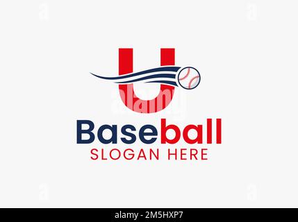 Letter 5 Baseball Logo Concept With Moving Baseball Icon Template Stock ...