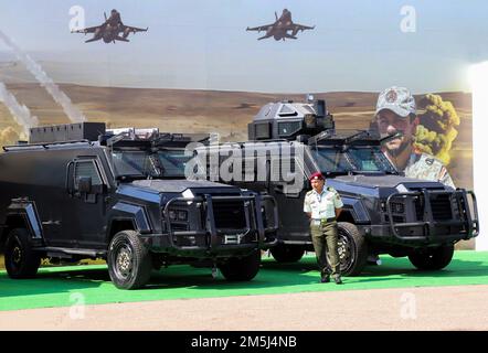 Aqaba, Jordan - 2022 : Jordanian armored and military vehicles (Sofex ...