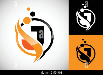 Initial letter V with the swoosh, biotech logo design concept. Logotype ...