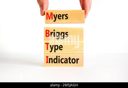MBTI Myers Briggs type indicator symbol. Concept words MBTI Myers ...