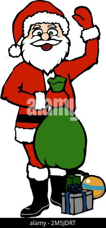 skinny santa claus illustration Stock Vector Image & Art - Alamy