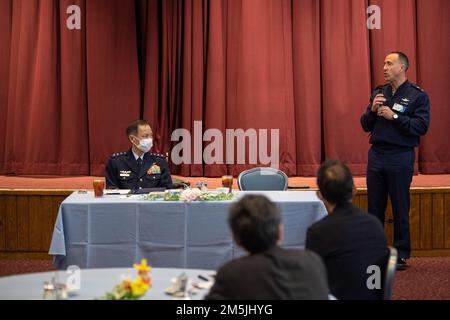 Maj. Gen. Leonard Kosinski, left, 5th Air Force deputy commander ...