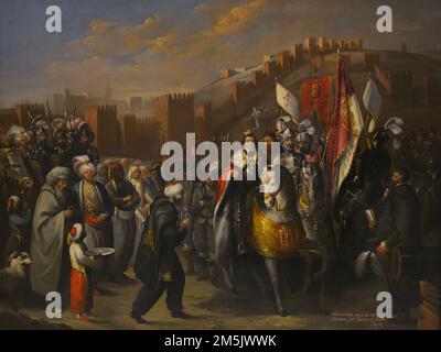 The Conquest of Almeria. Surrender of the keys of Almeria by the ...