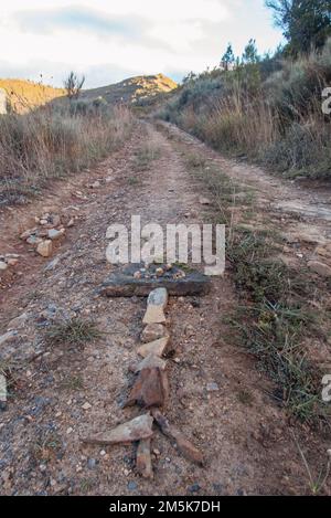 For the Camino this way. Waysign for pilgrims on the Way of St. James ...