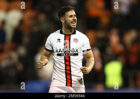 Blackpool, England, 29th December 2022. James McAtee of Sheffield Utd ...