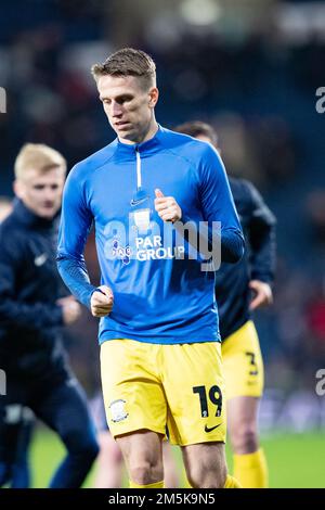 Emil Riis Jakobsen of Preston North End shoots and scores to make it 2 ...