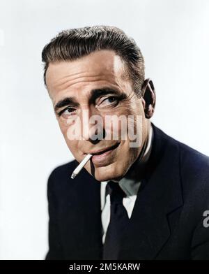 Portrait of a smoking Humphrey Bogart in "Dead Reckoning" by Joe ...