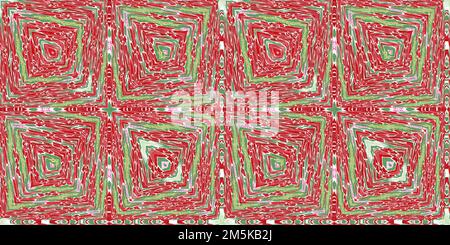 Christmas geometric gift wrap border. Contemporary holiday quilt with ...