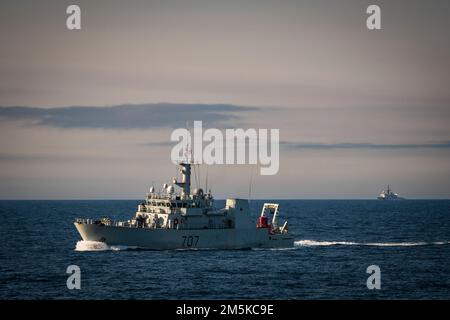 Minesweeper HMCS Goose Bay at sea during Operation Nanook 2022 Stock ...