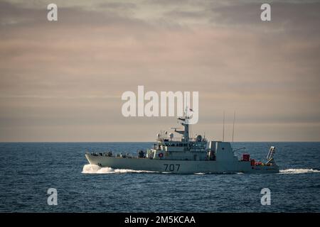 Minesweeper HMCS Goose Bay at sea during Operation Nanook 2022 Stock ...