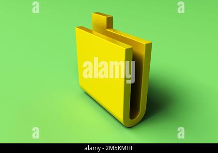 Minimal design, folder of computer 3d illustration Stock Photo - Alamy