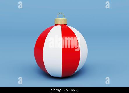 Christmas ball light bulb ornament 3d illustration on white background ...