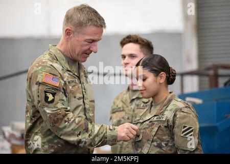Soldiers, assigned to the 3rd Combat Aviation Brigade, brief Col. Ryan ...