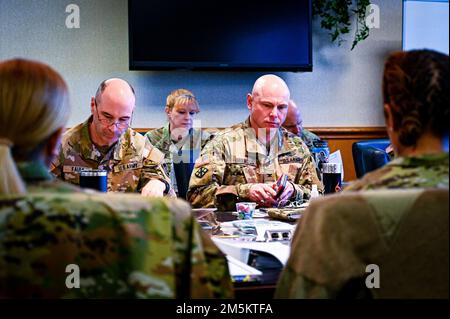 Maj. Gen. Rodney Faulk (left), commanding general of the Army Reserve’s ...