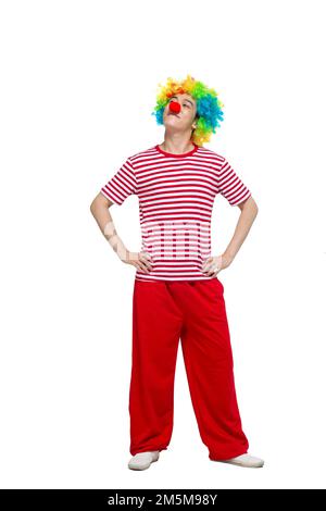 Shed happy funny clown Stock Photo - Alamy