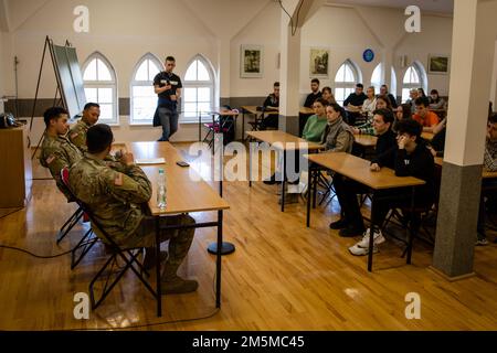 From left, Polish soldiers assigned to Drawsko Pomorskie Training Area ...