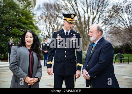 Karen Durham-Aguilera (left), executive director, Army National ...