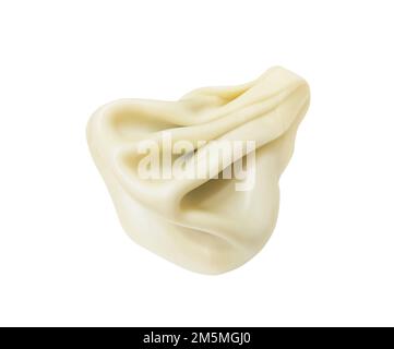 Single raw khinkali isolated on white background Stock Photo - Alamy