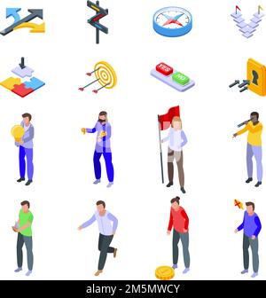 Opportunity icons set. Isometric set of opportunity vector icons for ...