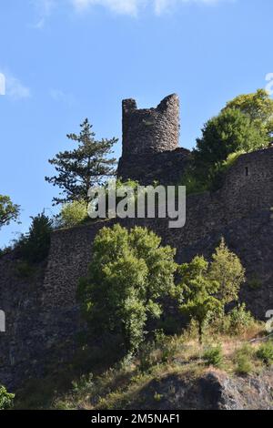 Bosselstein Castle, called the Old Castle, ruins of a medieval summit ...
