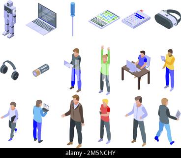 School program icons set, isometric style Stock Vector Image & Art - Alamy