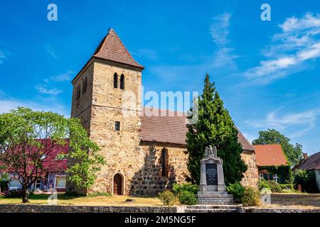 Hohenbucko village church, Elbe-Elster district, Brandenburg, Germany ...