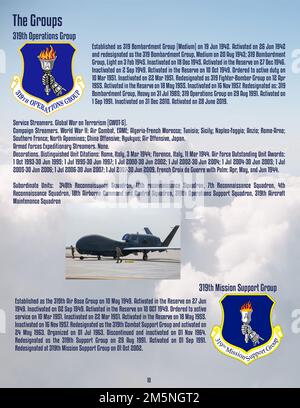 Page 5 of the 319th Reconnaissance Wing history booklet. This is the ...