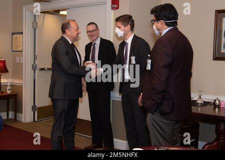 Under Secretary of the U.S. Army Gabriel Camarillo hosts a Headquarters ...