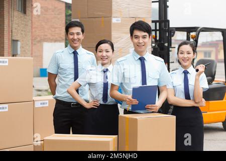 Logistics warehouse management team Stock Photo - Alamy