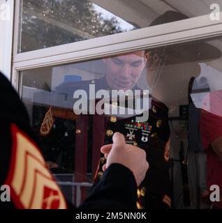 Staff Sgt. Mark Gulotta, with Recruit Training Regiment, narrates a ...