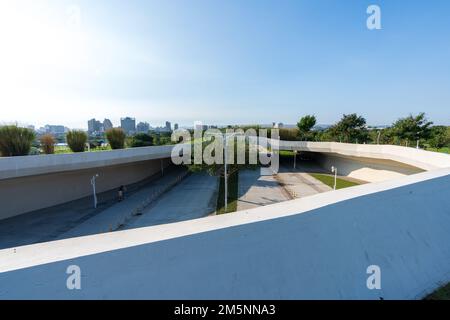 Taichung Central Park Sidewalk and Bridge. Xitun District Shuinan ...